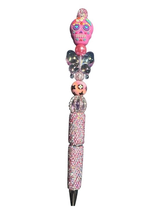 Unbranded | Office | Day Of The Dead Sugar Skull Beaded Ballpoint Pen ...